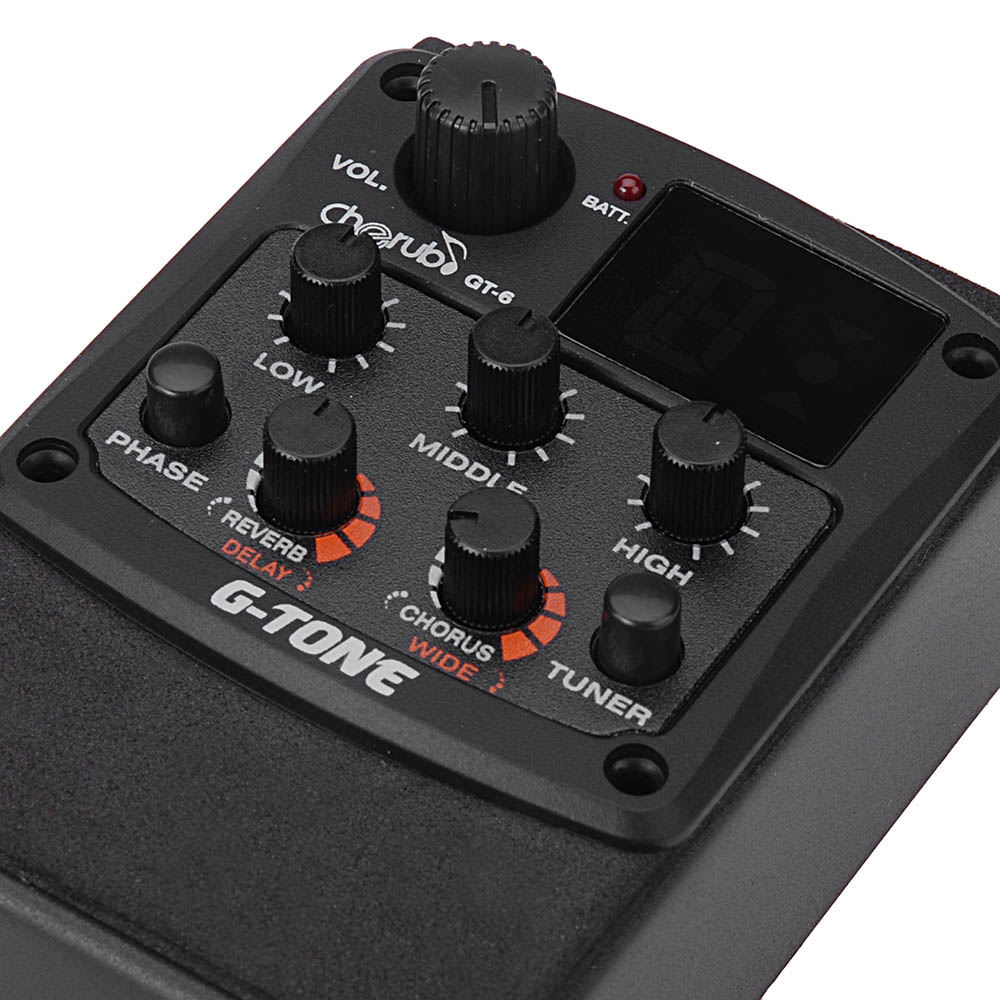 Cherub G-Tone GT-6 Acoustic Guitar Preamp Piezo Pickup 3-Band EQ ...