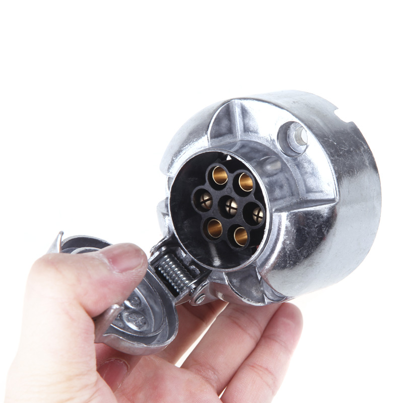 Tirol 7-Pin Trailer Socket Heavy-Duty Round Pin 7- Pole Wiring Socket ...