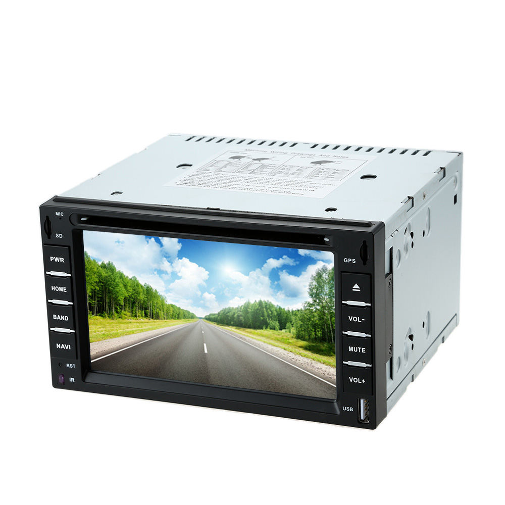 6" 2 Din Car DVD USB SD Player GPS Navigation Bluetooth Radio ...