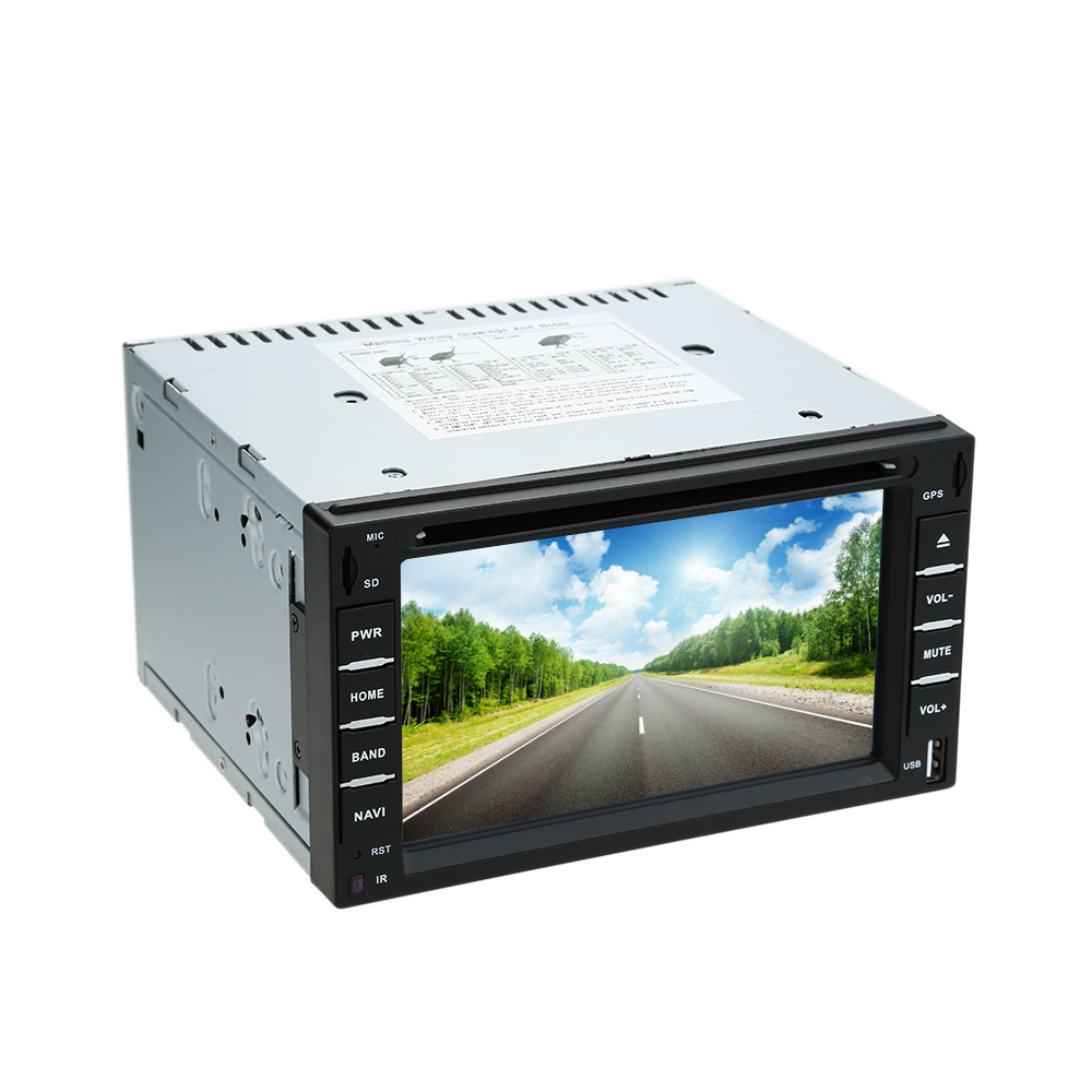 6" 2 Din Car DVD USB SD Player GPS Navigation Bluetooth Radio ...