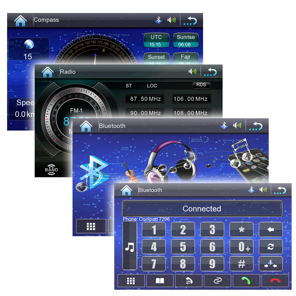 6" 2 Din Car DVD USB SD Player GPS Navigation Bluetooth Radio ...