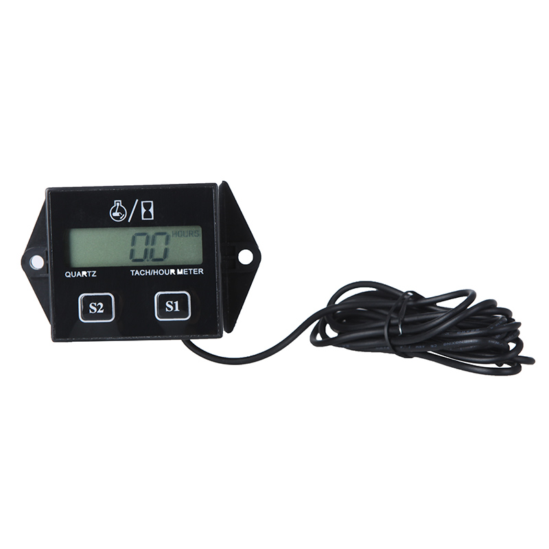 Digital Engine Tach Tachometer Hour Meter Gauge Resettable Inductive ...