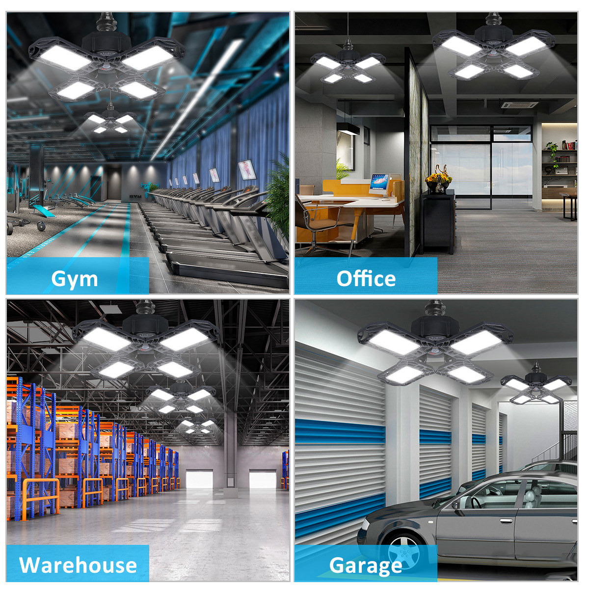 Tomshine LEDs Garage Light with Holder E26/E27 Base AC85-265V 100W ...