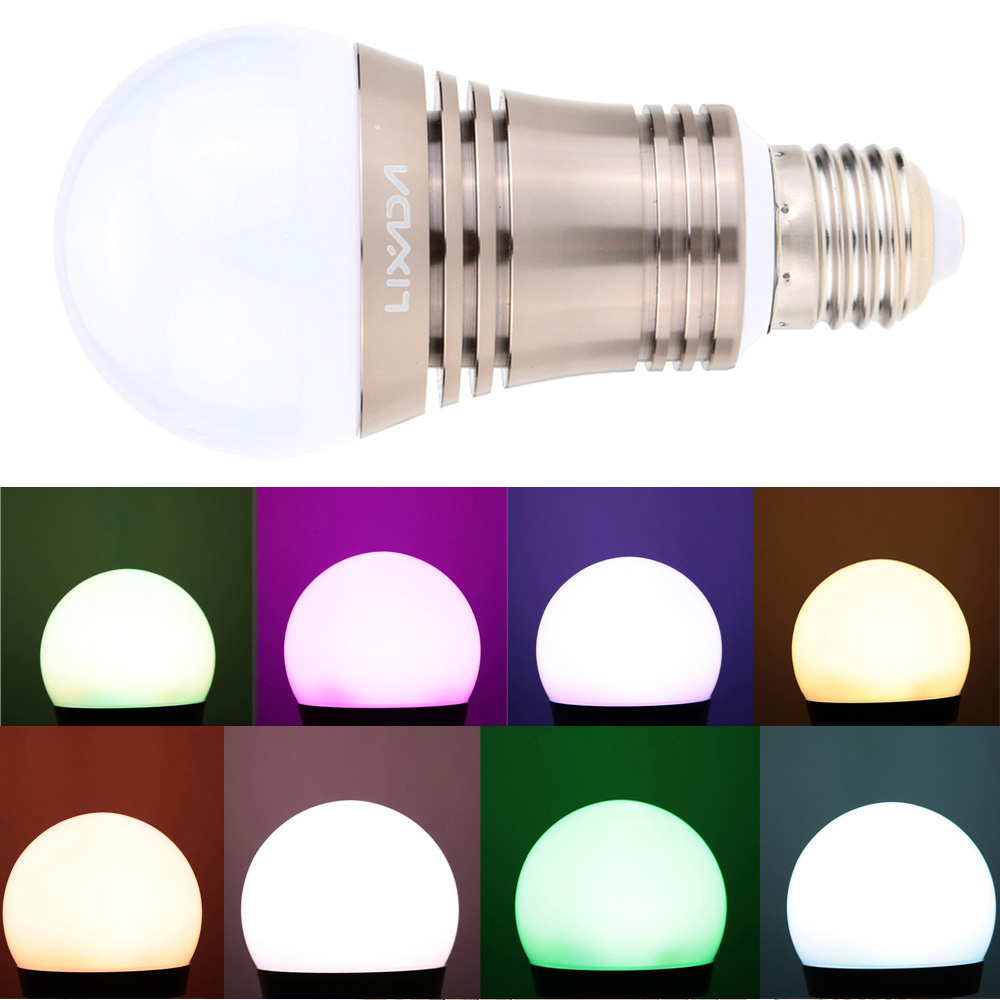 Lixada Superlight Bluetooth LED RGB Smart Light E27 Bulb Smartphone ...