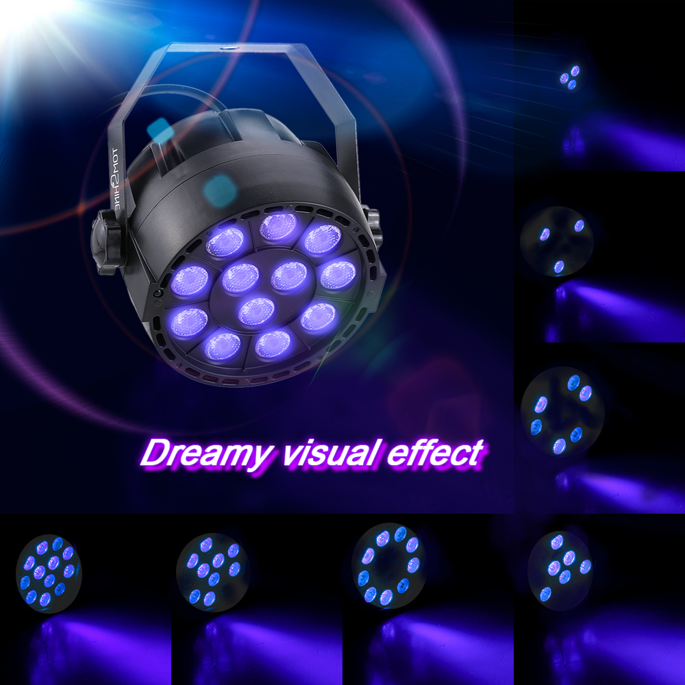 Tomshine 15W 12 LEDs UV Stage Par Light AC110V-220V Support Auto Sound ...