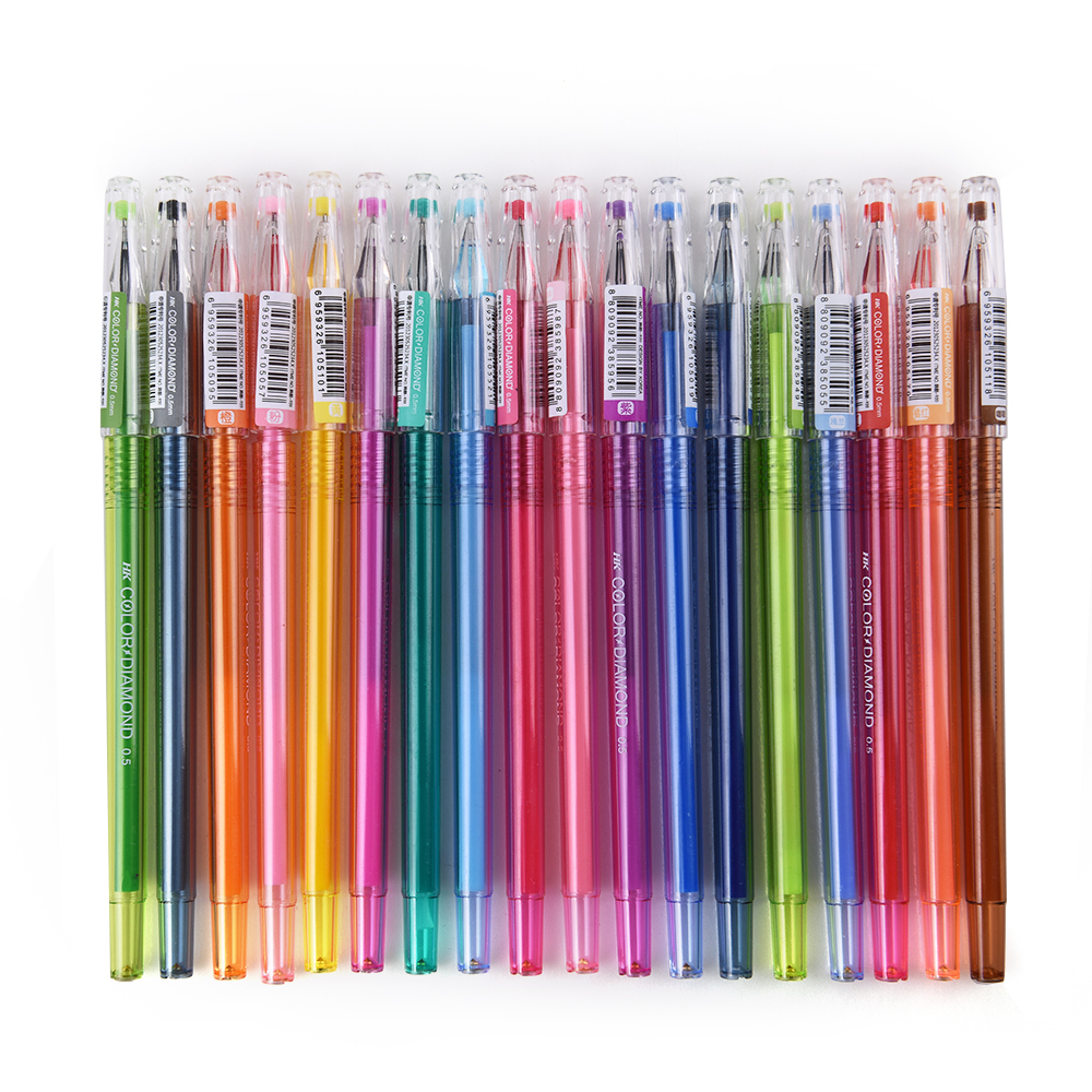 18 Colors Diamond Needle Gel Pen Set Marking Highlighting Pen 0.5mm ...