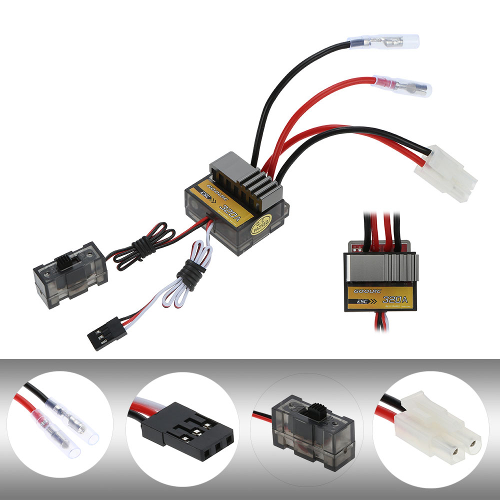 Original GoolRC 320A Brushed ESC Speed Controller /w Reverse for 1/8 1/ ...