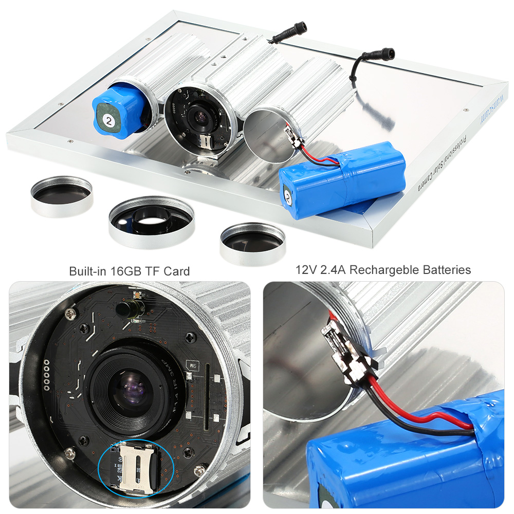 Wanscam® Wireless 720P WiFi Solar & Battery Power Bullet IP Camera IR ...