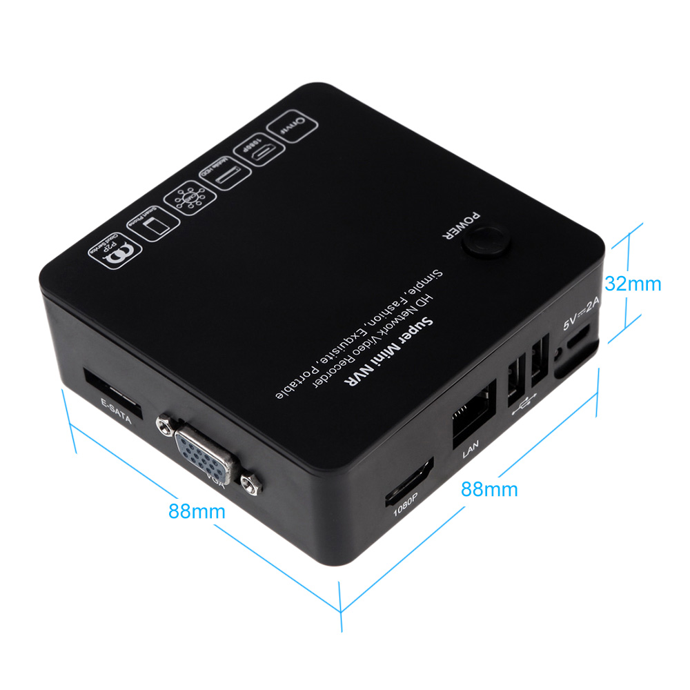 KKmoon 8CH Mini NVR IP Camera Recorder Surveillance 1080P/960P/720P HD ...