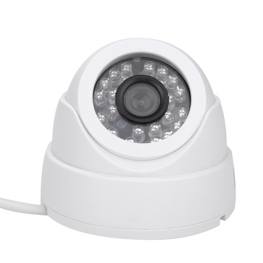 1/3" CCD 1000TVL 24 LED IR Cut Security Indoor Dome CCTV Camera 3.6mm PAL