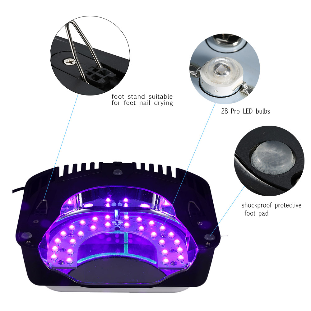 Anself 64W Pro LED Gel Nail Dryer Curing Lamp Nail Polish Machine 110 ...