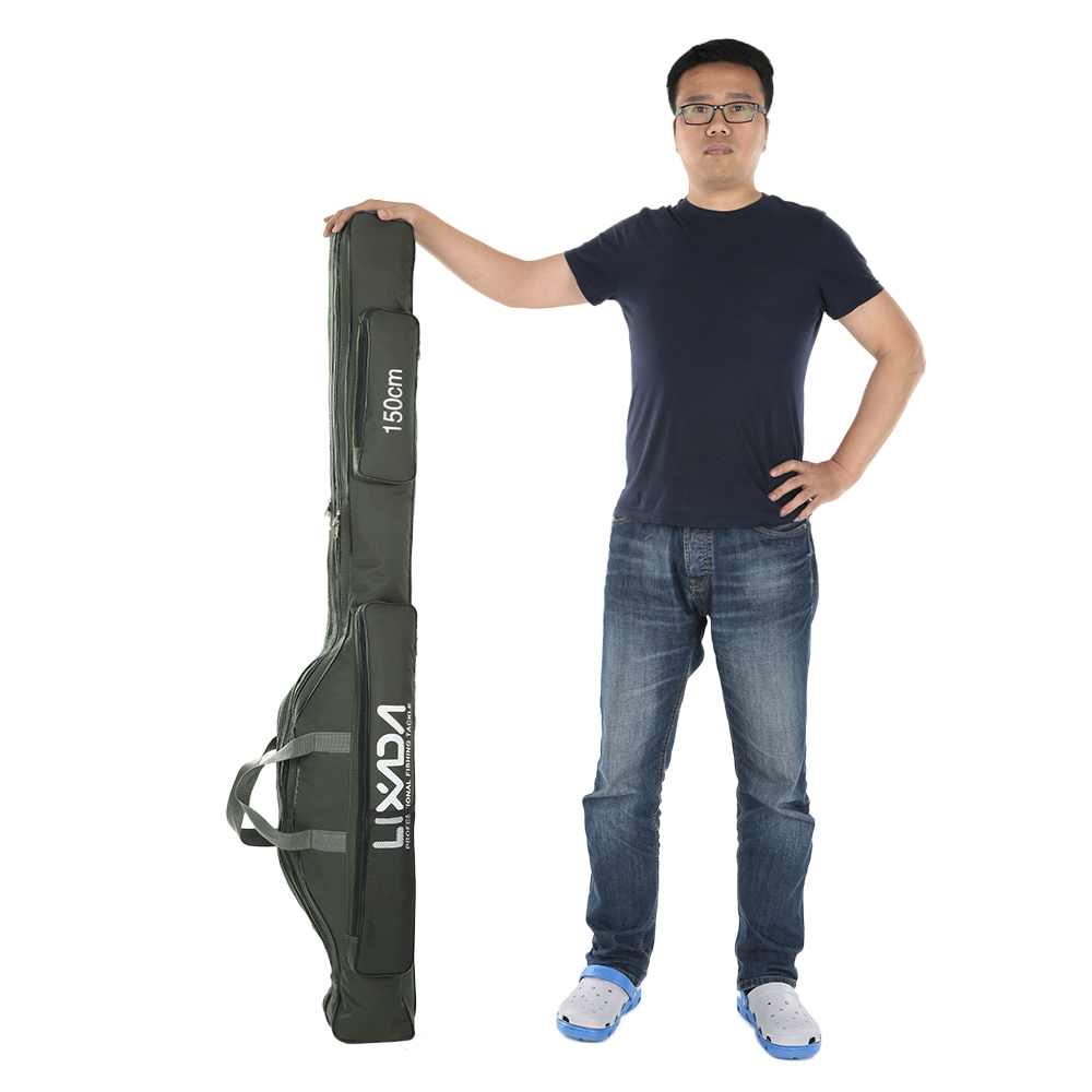 Lixada 100cm/130cm/150cm Fishing Bag Portable Folding Fishing Rod Reel Bag Fishing Pole Gear ...