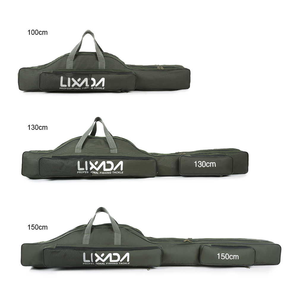 Lixada 100cm/130cm/150cm Fishing Bag Portable Folding Fishing Rod Reel Bag Fishing Pole Gear ...