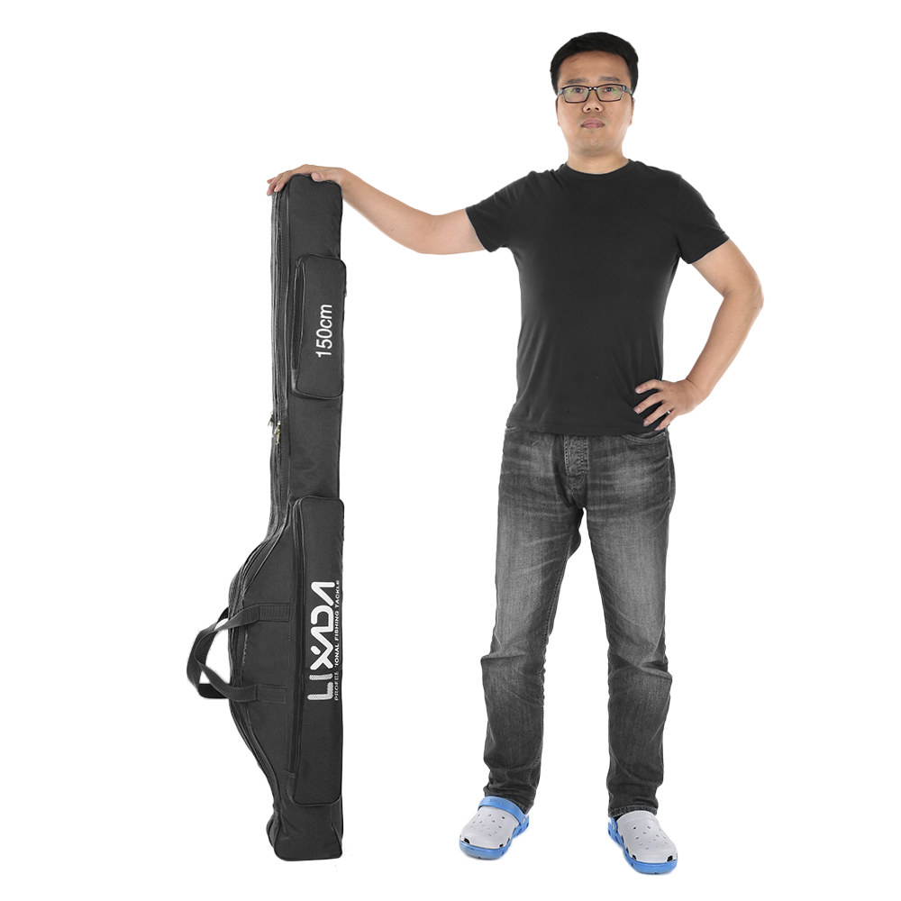 Lixada 150cm Fishing Bag Portable Folding Fishing Rod Reel Bag Fishing Pole Gear Tackle Tool ...