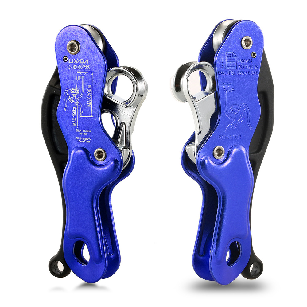 Lixada Climbing Stop Descender Self-braking Self Locking Double Stop ...