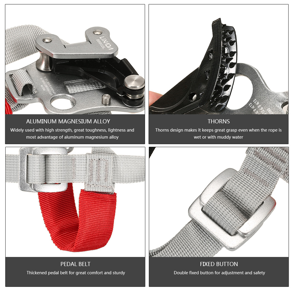 Lixada Foot Ascender Rock Climbing Quick-Step Feet Ascender Riser ...