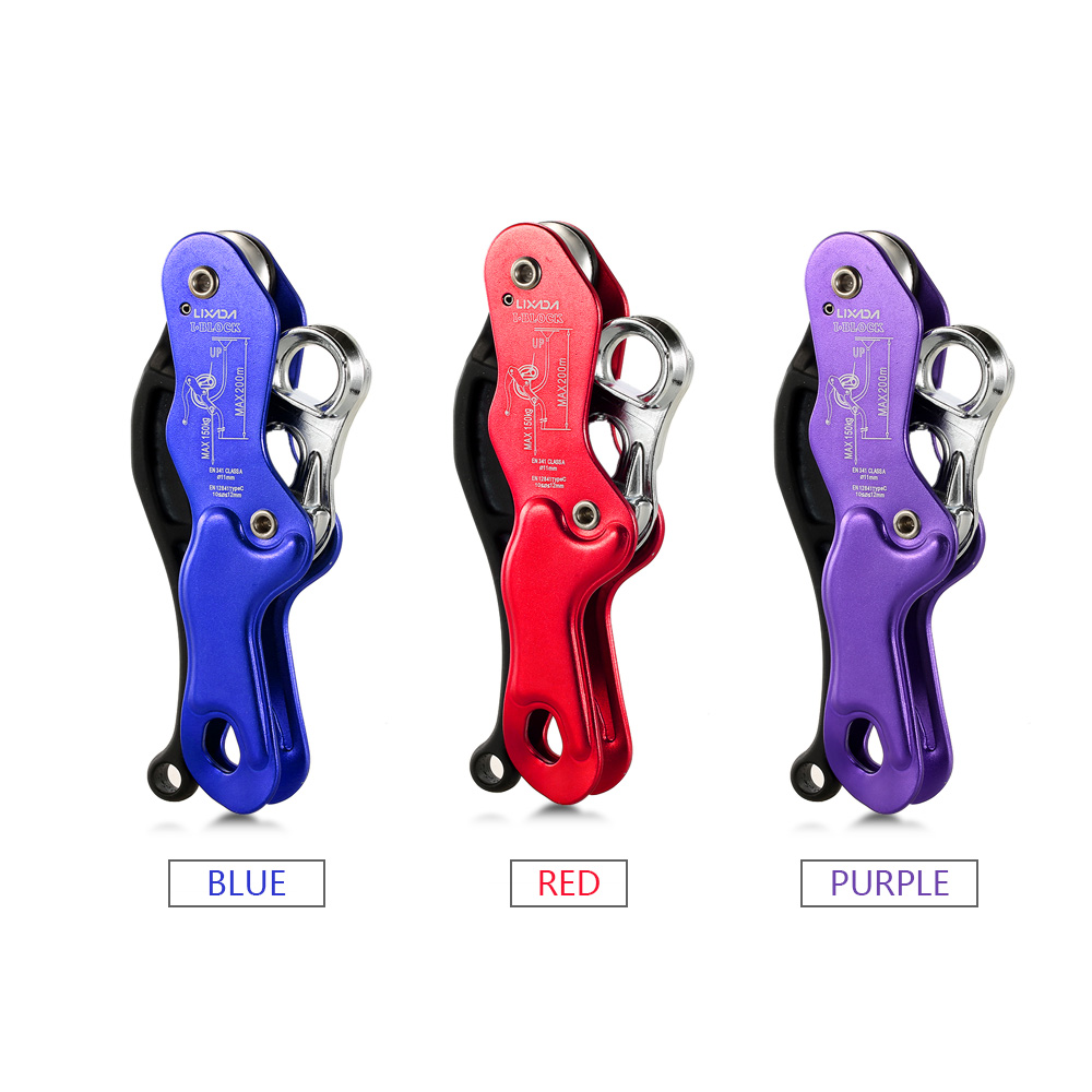 Lixada Climbing Stop Descender Self-braking Self Locking Double Stop ...
