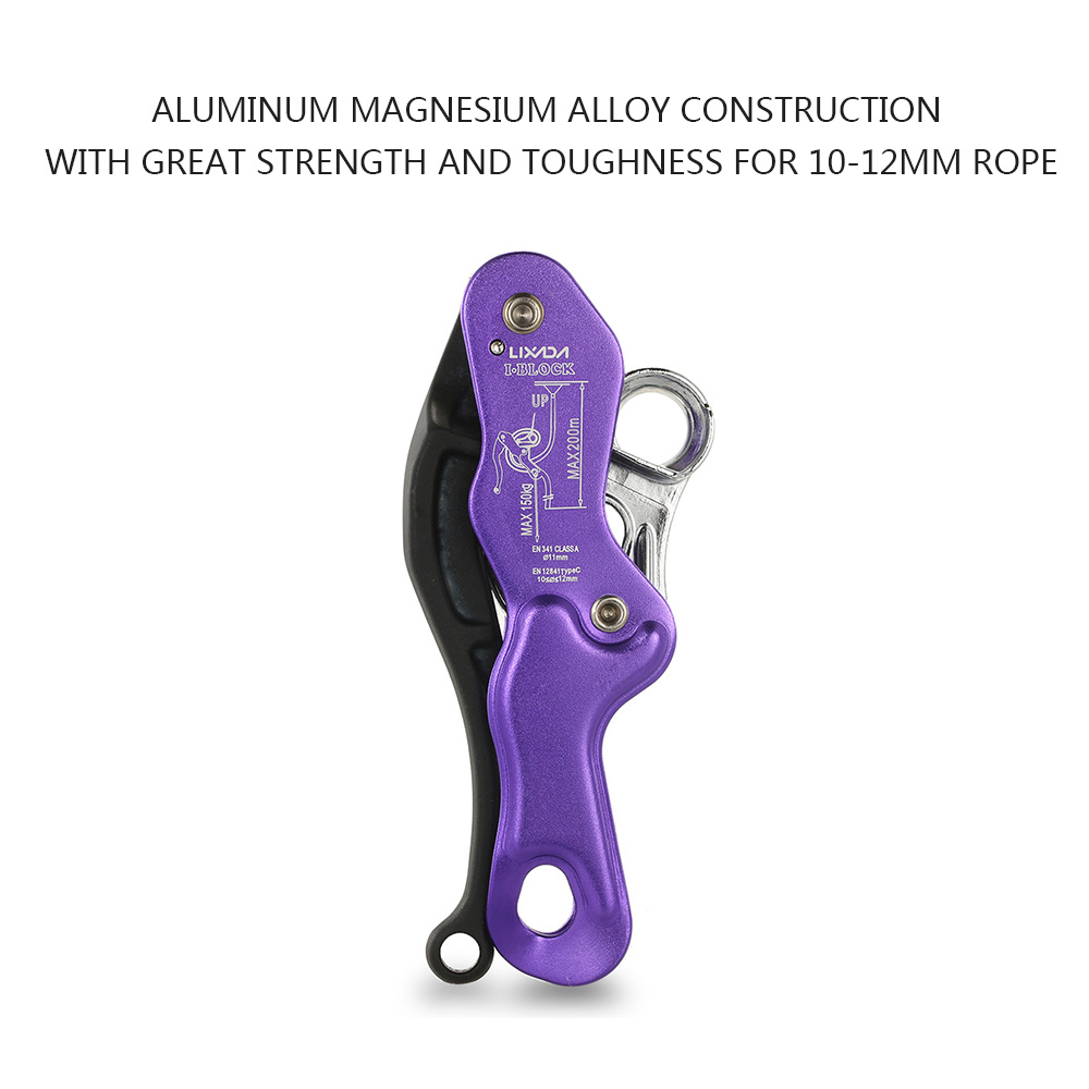 Lixada Climbing Stop Descender Self-braking Self Locking Double Stop ...