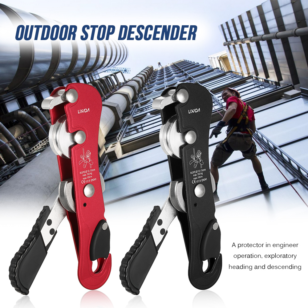 Lixada Climbing Stop Descender Outdoor Self-braking Self Locking Hand ...