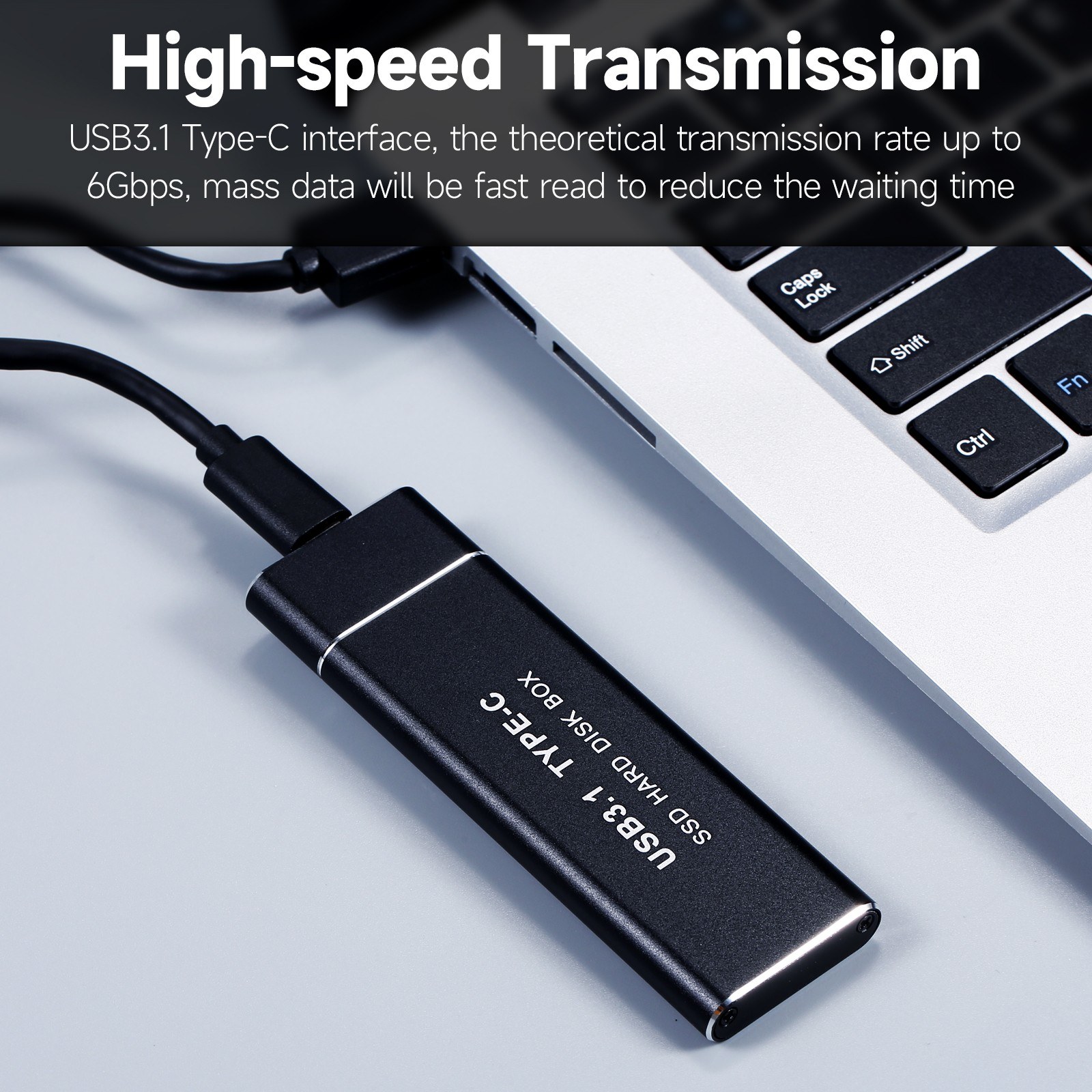 M.2 NVMe/SATA Dual Protocol Mobile Hard Disk Case USB3.1 Type-C ...