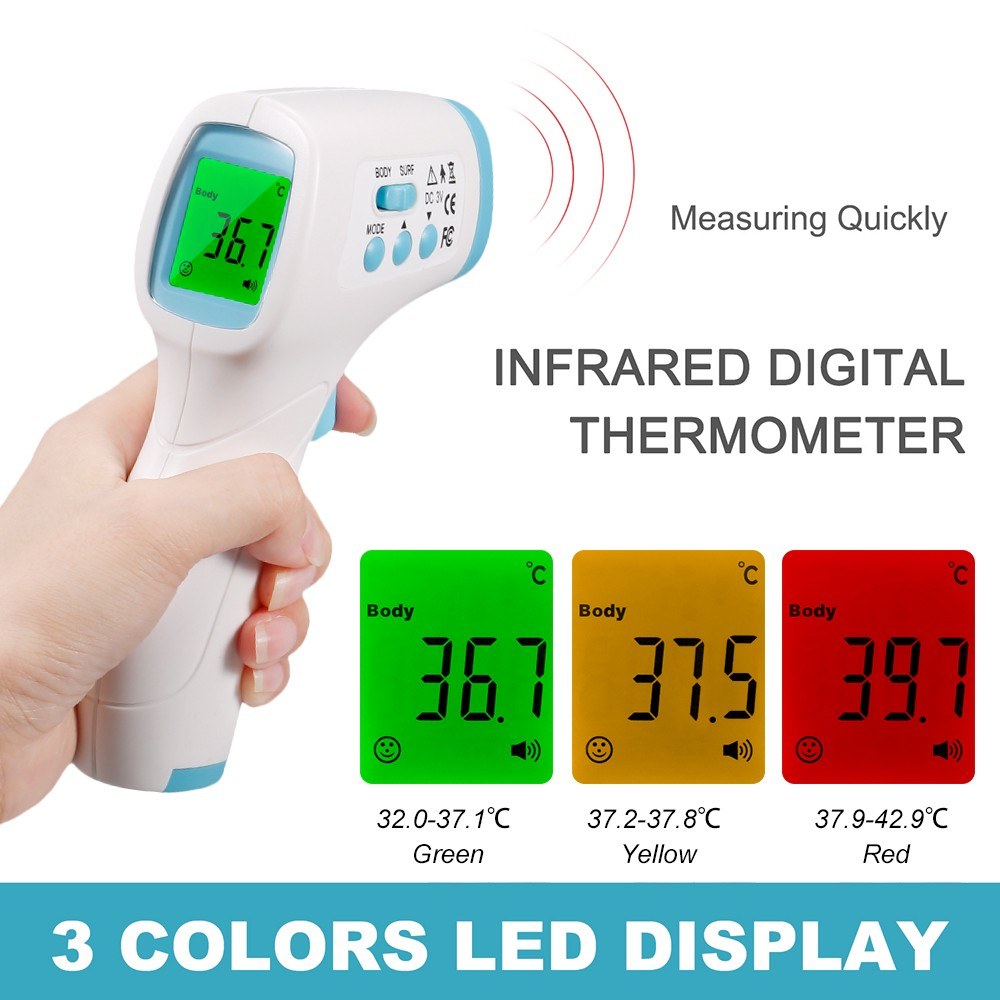 Digital Forehead Thermometer Non-contact Infrared Temperature ...
