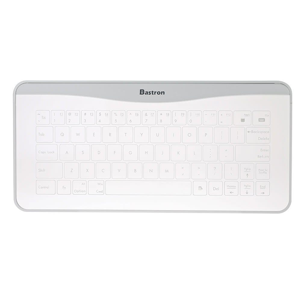 Bastron Ultra-thin Splash-resistant Tempered Glass USB Wired Touch Keyboard