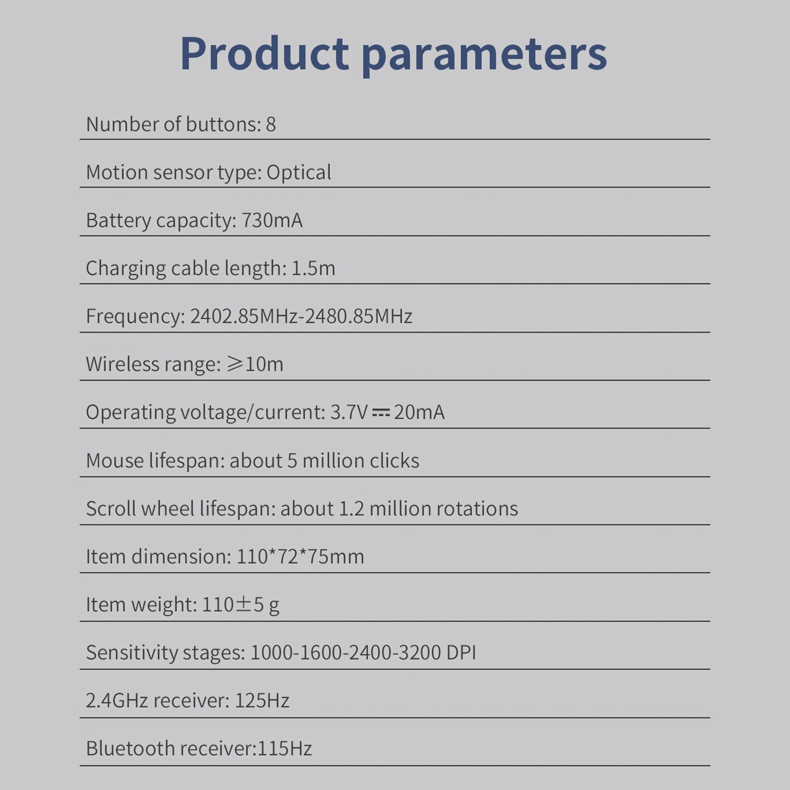 ZELOTES F-26C Rechargeable display dual-mode wireless mouse with silent ...