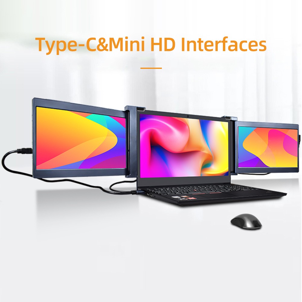 Monitor portátil de triple pantalla de 11,6 pulgadas, pantalla de ...