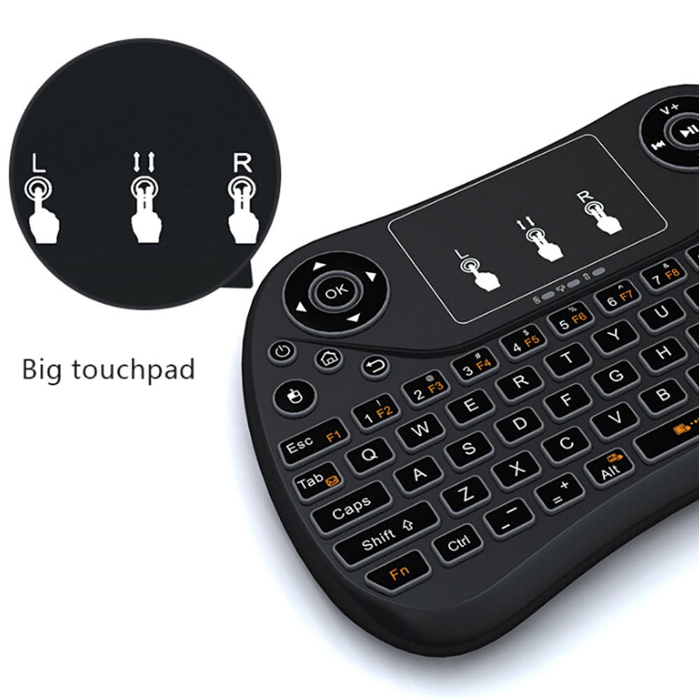 T2 Portable 2.4G Wireless Keyboard Mini USB Keyboard with Backlit ...