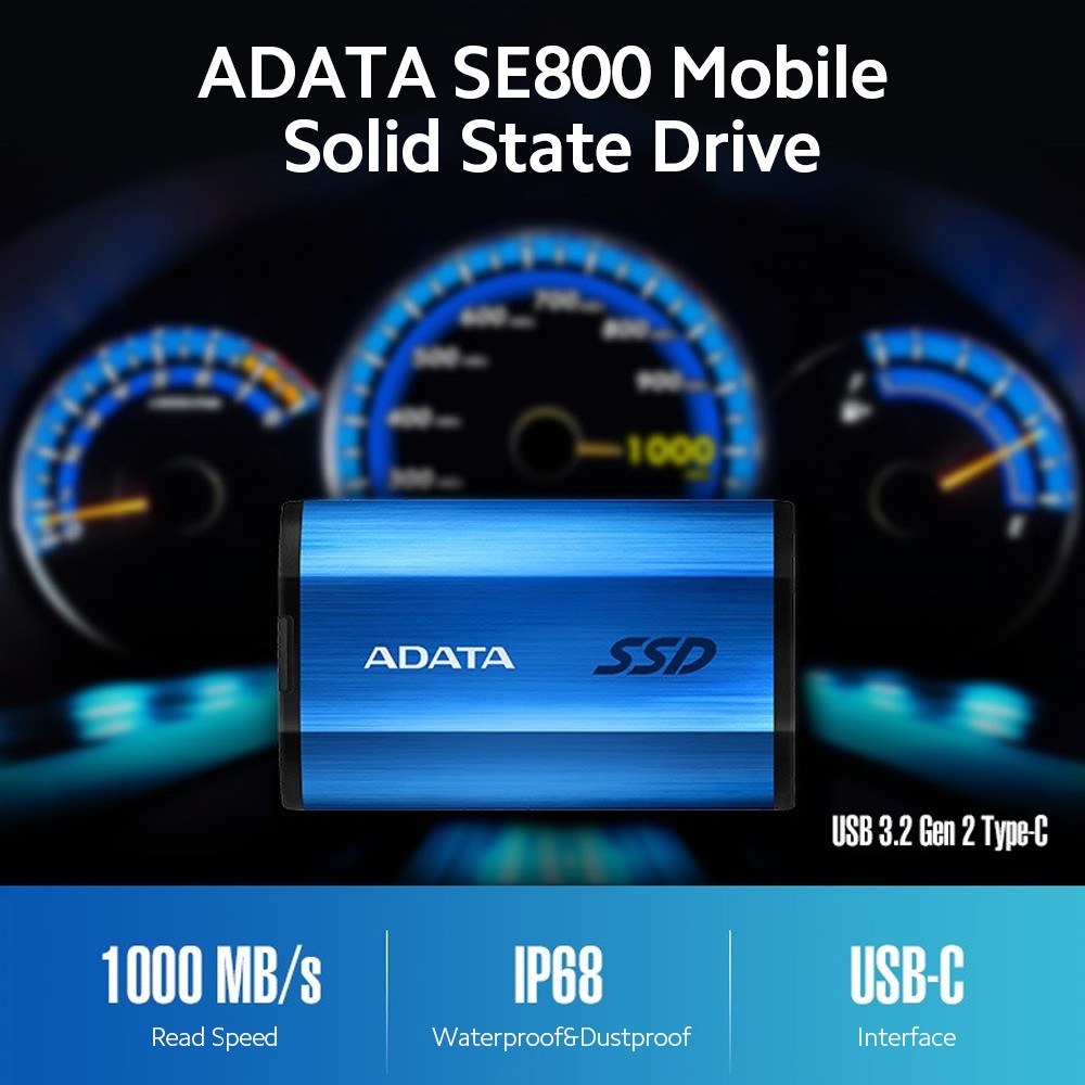 ADATA SE800 Mobile Solid State Drive Portable SSD High-speed ...
