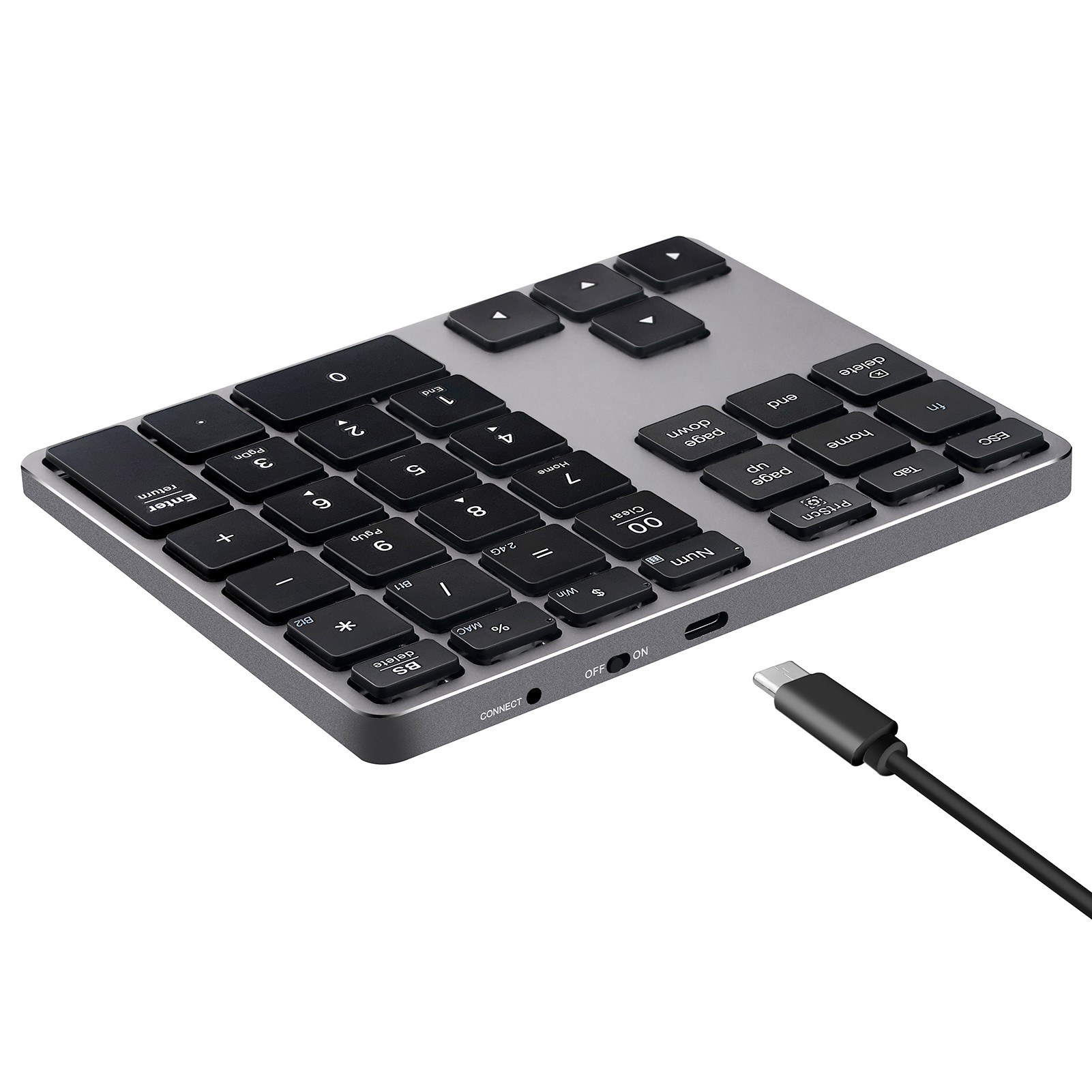 2.4G+BT5.0 Dual-mode Numeric Keyboard 35 Keys Financial Accounting ...