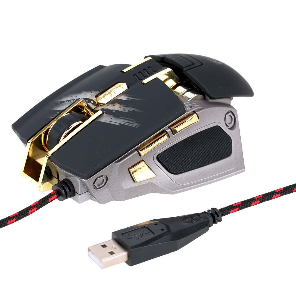 Rajfoo Optical Esport Gaming Mouse 7 Butons 4000DPI Adjustable USB Wired