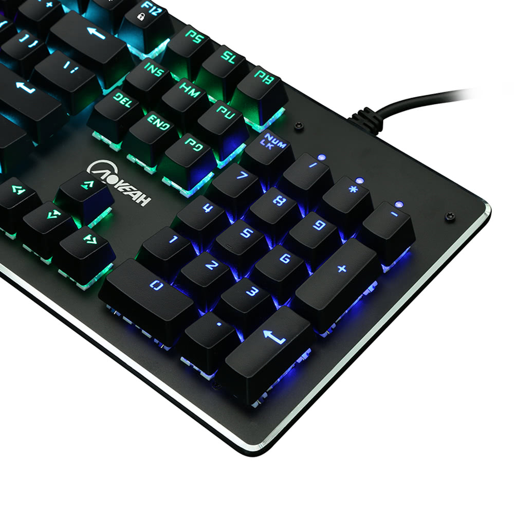 AOYEAH Mechanical Gaming Keyboard Blue Switches 12 LED Lighting Modes ...