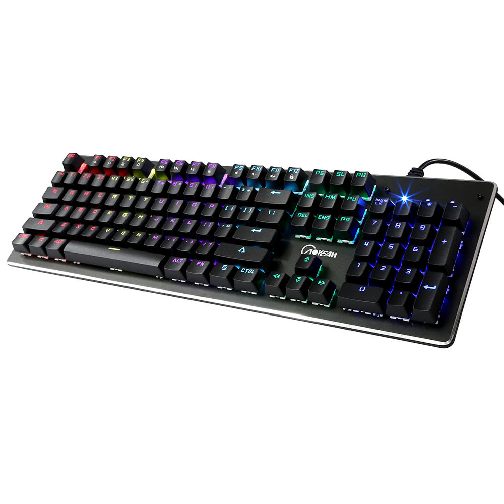 AOYEAH Mechanical Gaming Keyboard Blue Switches 12 LED Lighting Modes ...