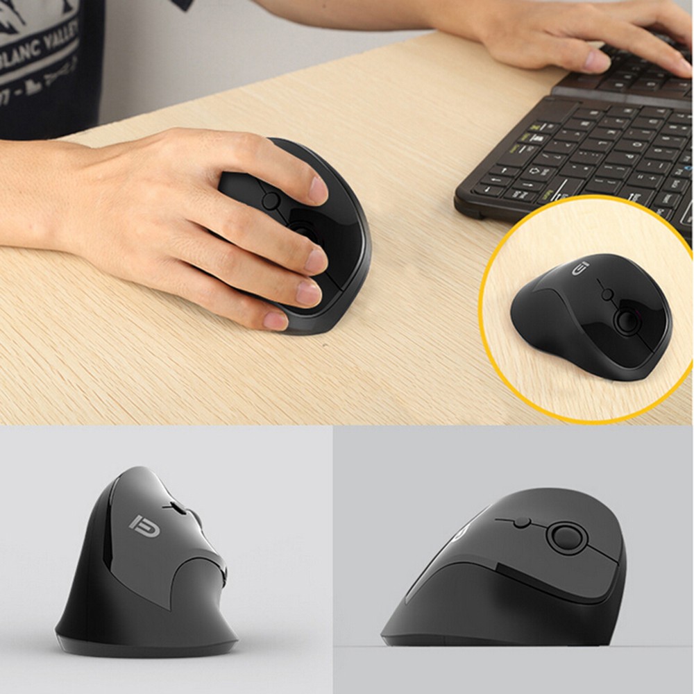 FD 2.4G Wireless Mouse USB Receiver Ergonomic Optical Mouse Vertical ...