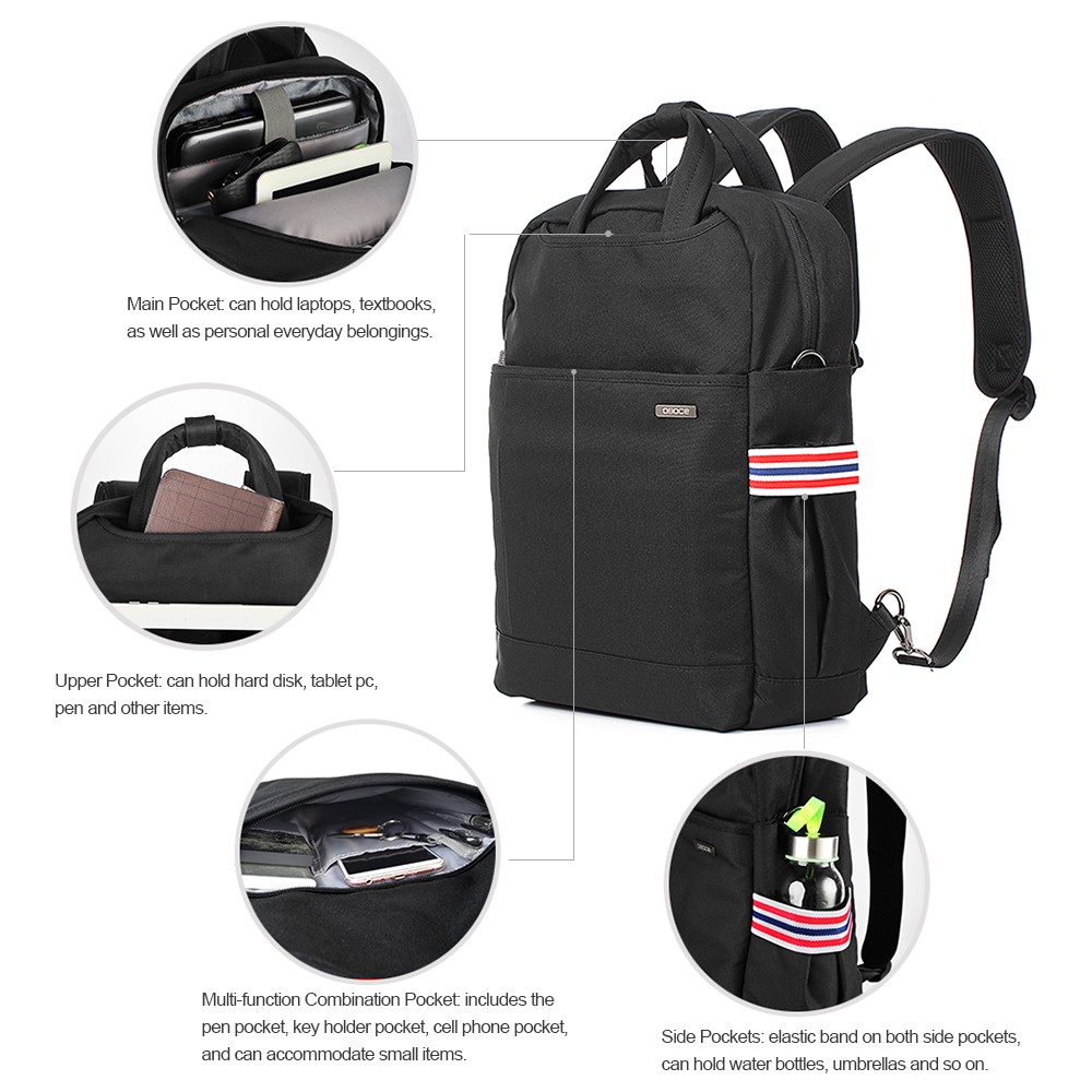 OSOCE S24 Computer Backpack Laptop Tablet PC Messenger Bag Water ...