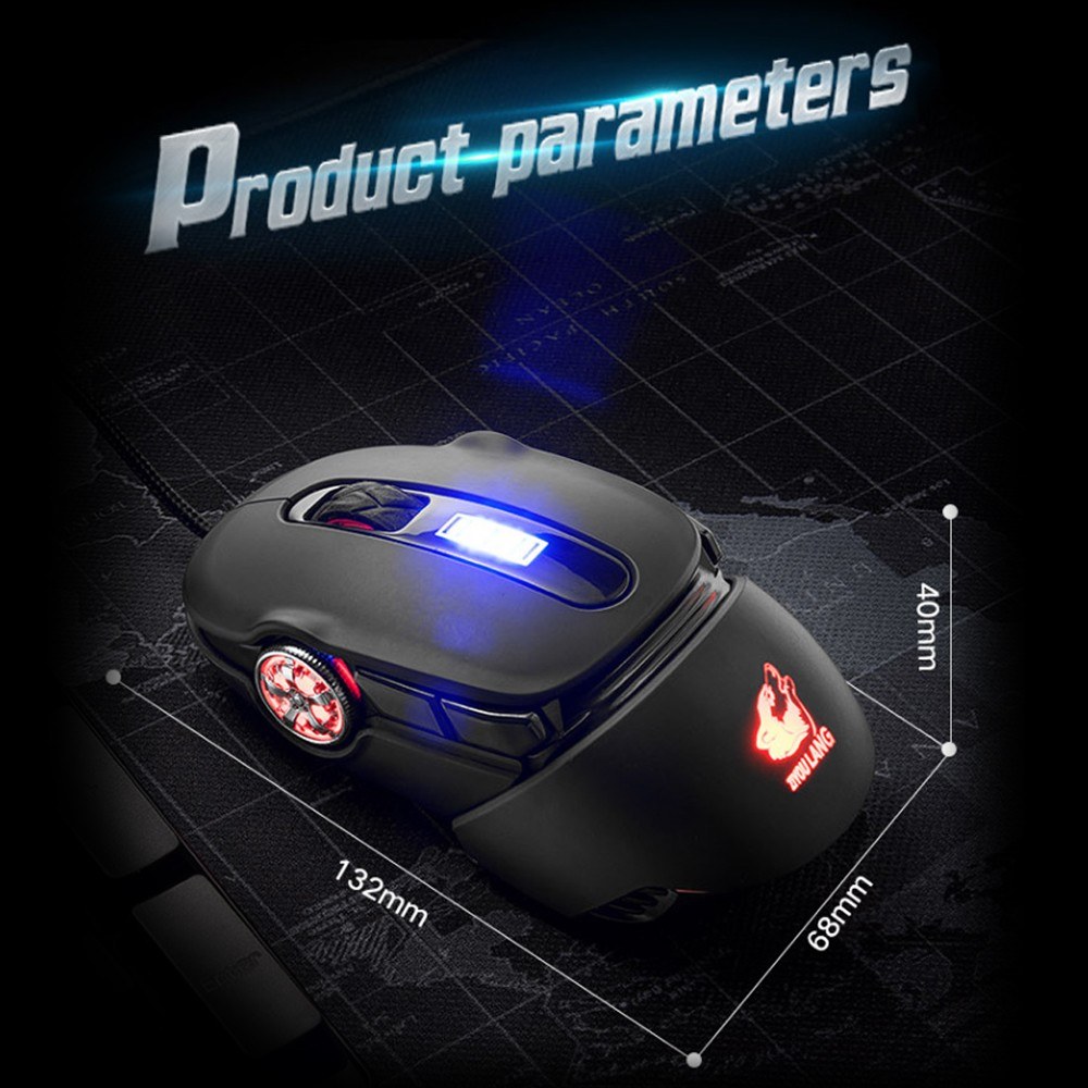 Free Wolf Wired Mechanical Mouse Macro Programming Game Mouse with 4 ...