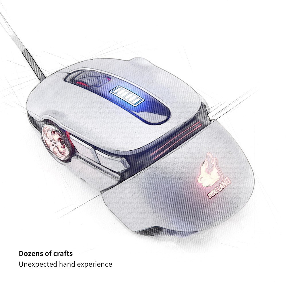 Free Wolf Wired Mechanical Mouse Macro Programming Game Mouse with 4 ...