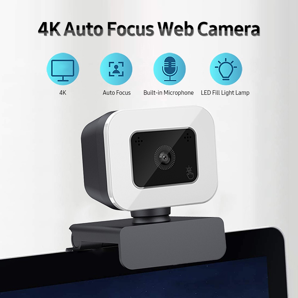 4K Auto Focus Web Camera Driver-free USB Webcam with Noise Reduction ...