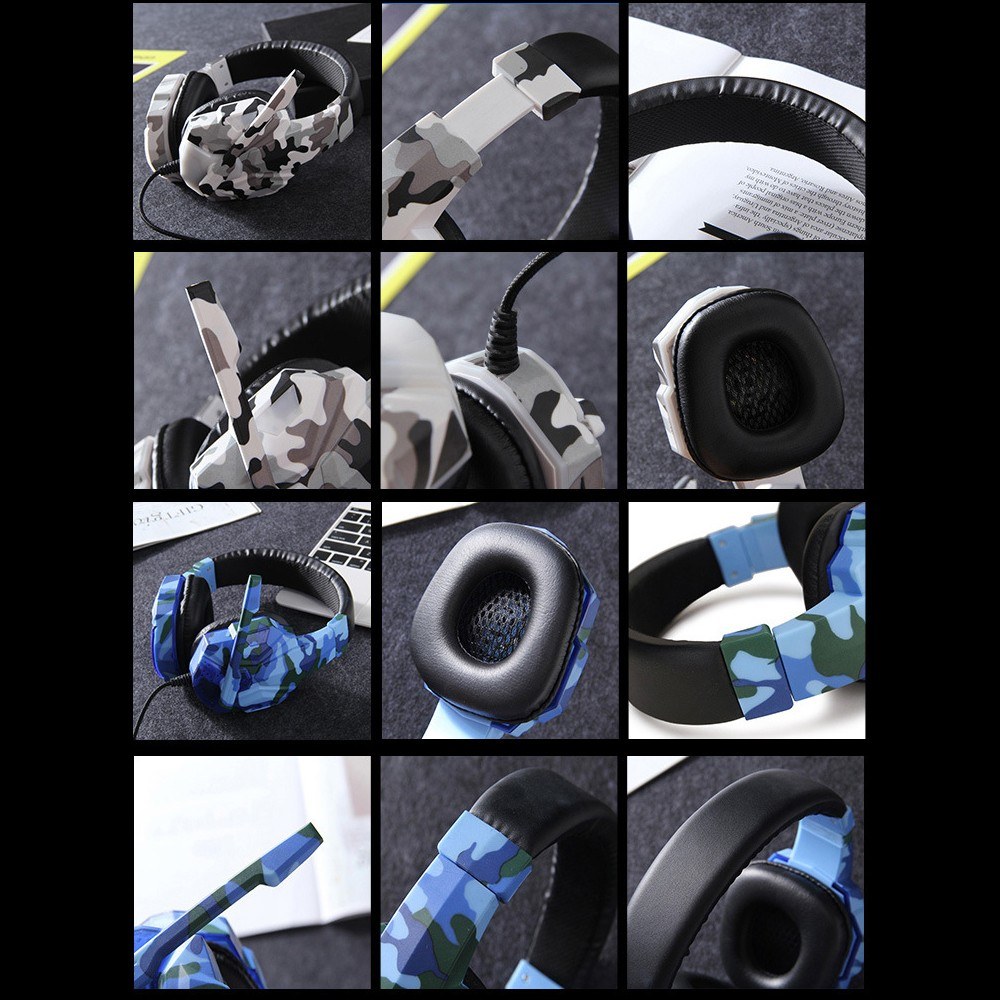 SY830MV Camouflage Headset Sound Effect Gaming Headset 3.5mm Stereo ...