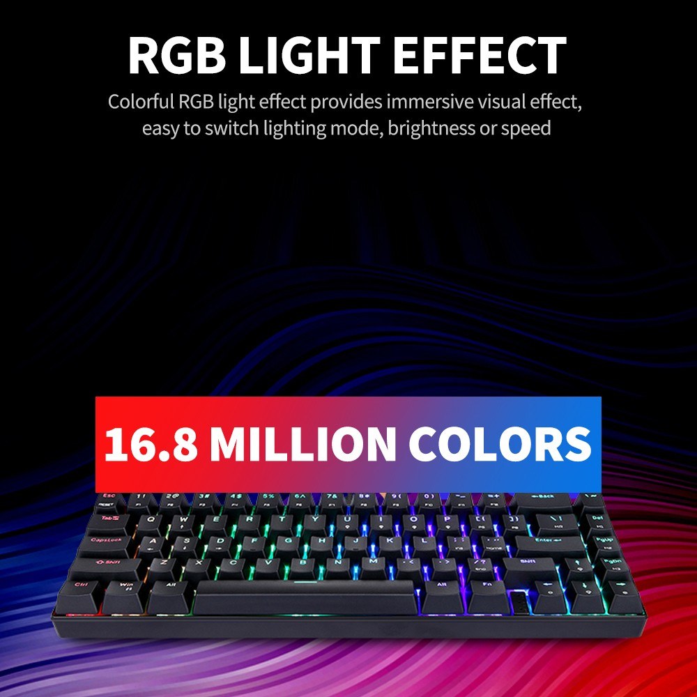 Motospeed CK67 67 Keys Wired Mechanical Keyboard RGB Light Effect ABS ...