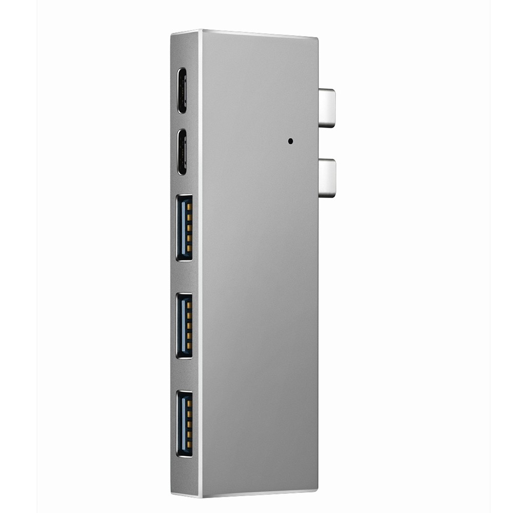 P2 USB C Hub Aluminum Multi-Port USB 3.0 Adapter with USB-C Charging ...