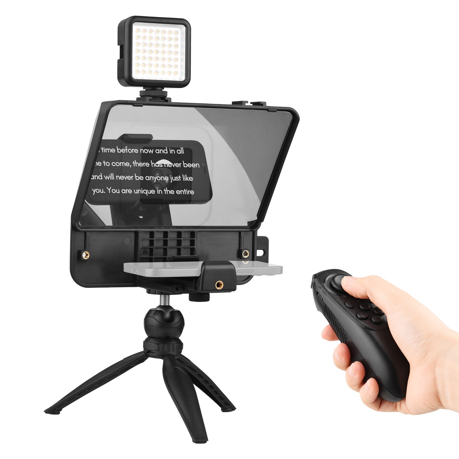 Andoer A10 Smartphone DSLR Kamera Teleprompter Prompter Kit