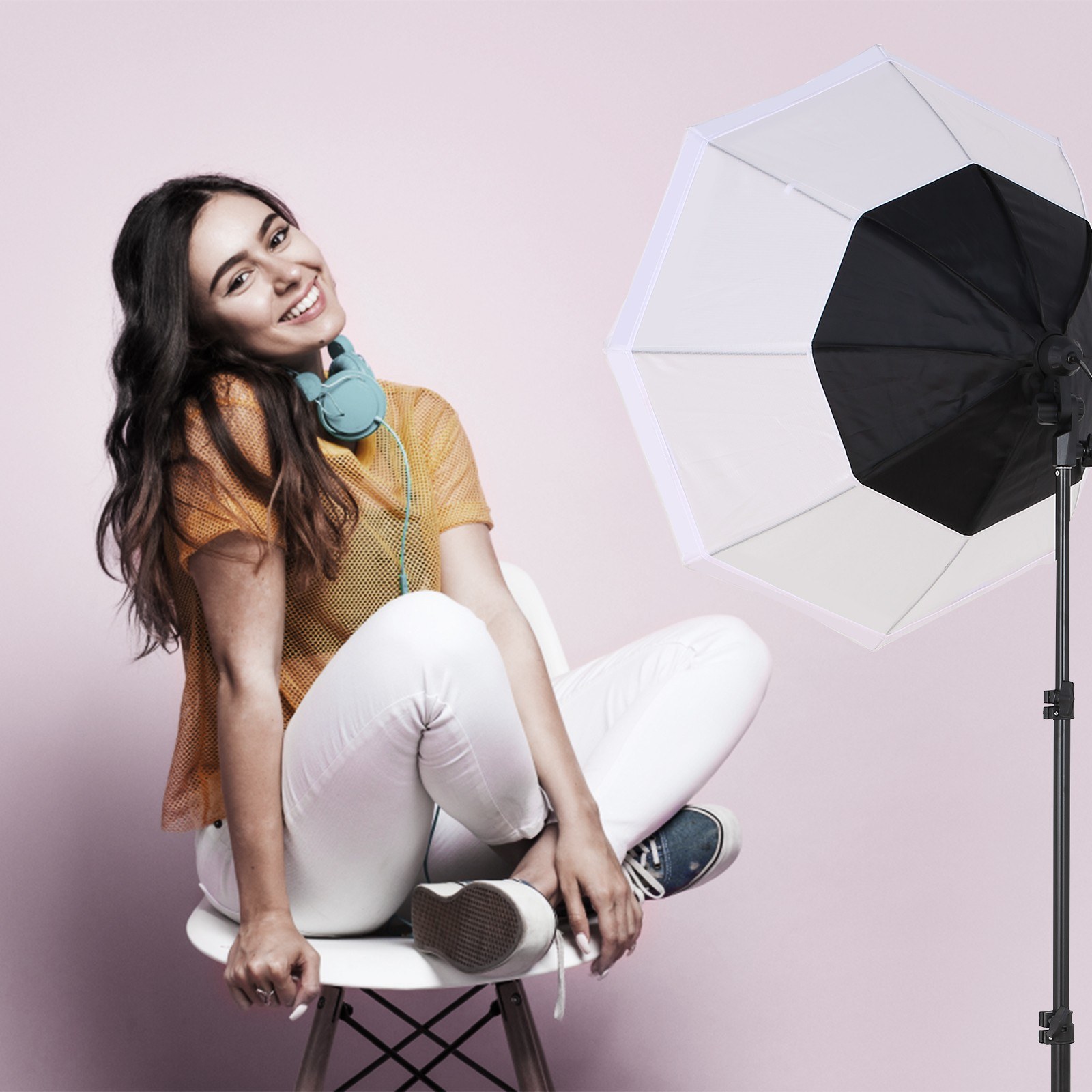 Andoer Professional Studio Photography Octagon Softbox LED Light Kit ...