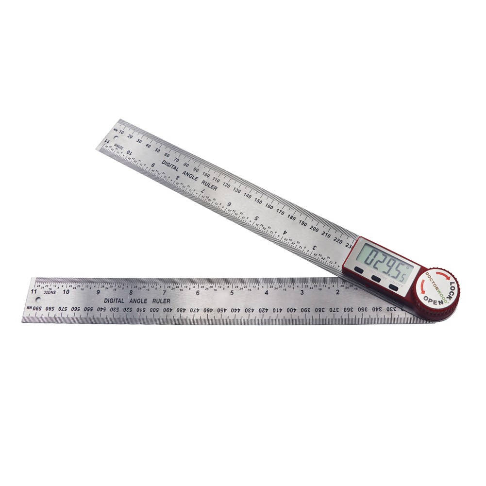0~300mm LCD Screen Digital Ruler Stainless Steel Multifunctional ...