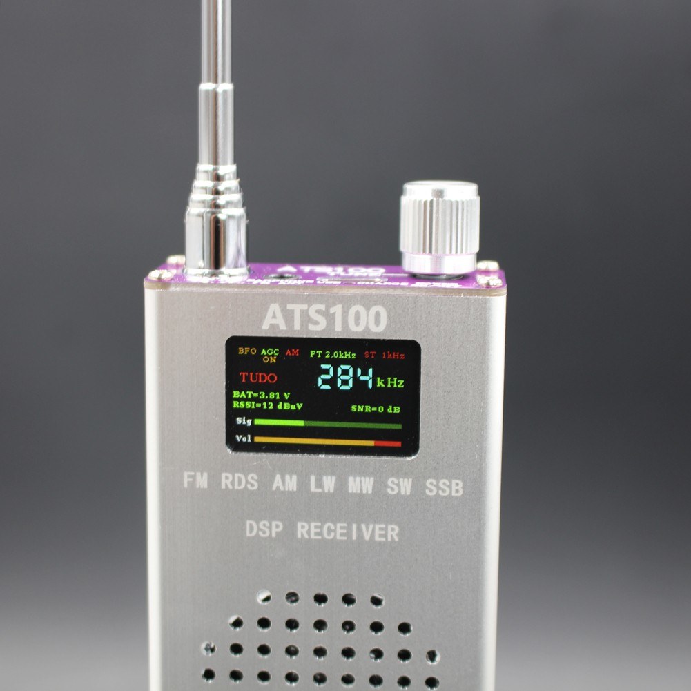 Portable Handheld Radio Receiver ATS100 si4732 150K~30MHz 64M~108MHz FM ...