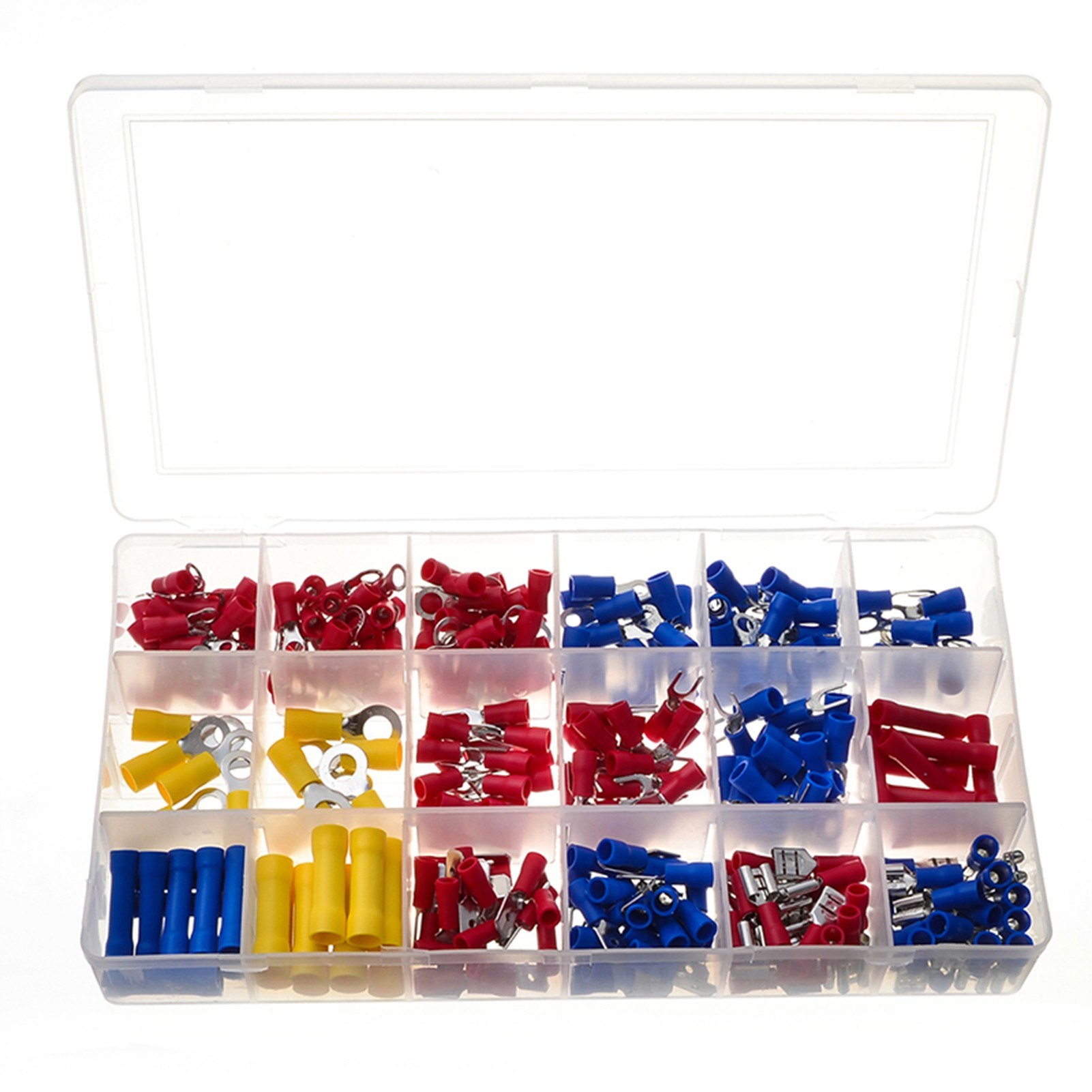 Terminales de cables eléctricos aislados surtidos de 300 piezas, conectores de crimpado, juego ...
