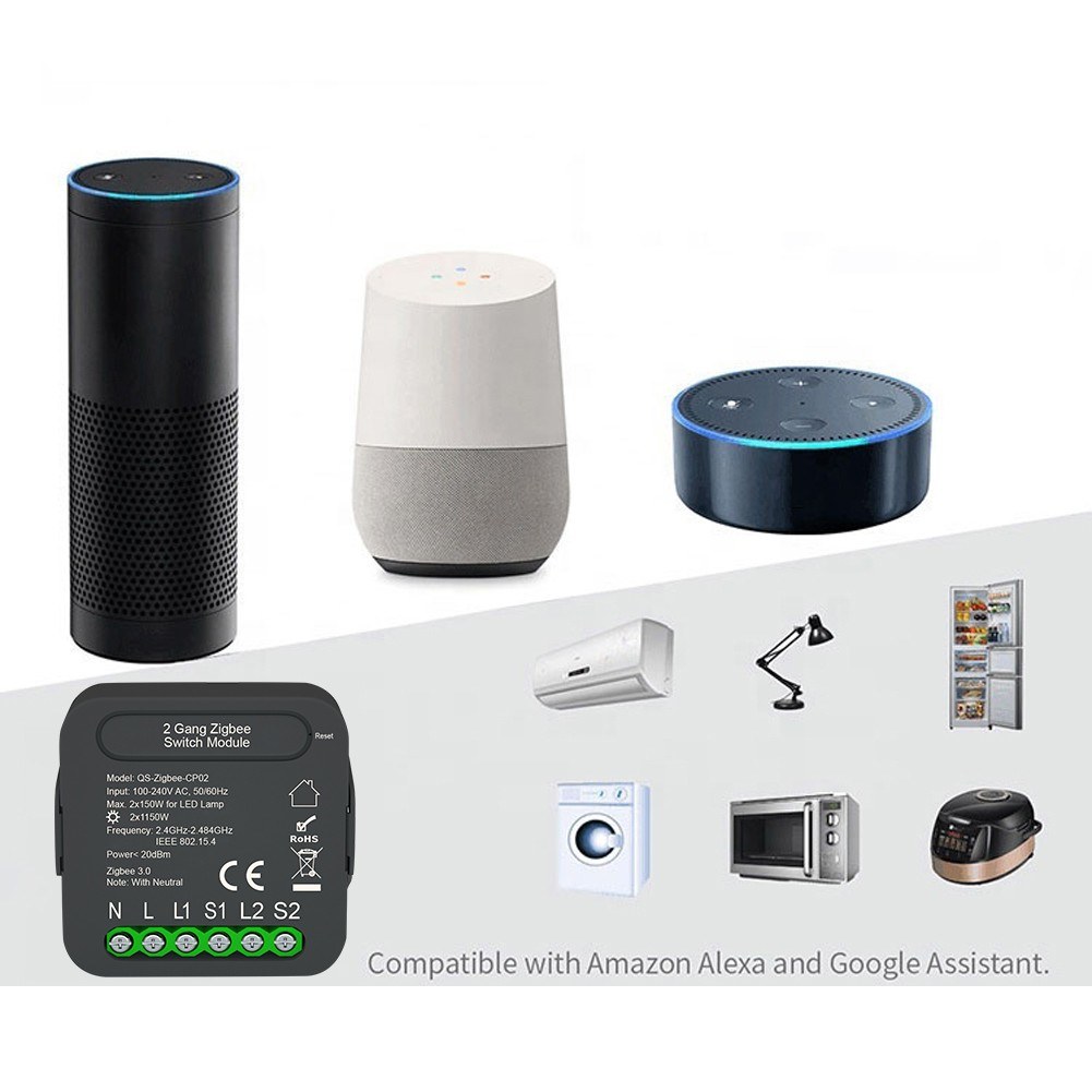 QS-Zigbee-CP02 Tuya ZigBee Intelligent Switch Module Intelligent Home ...
