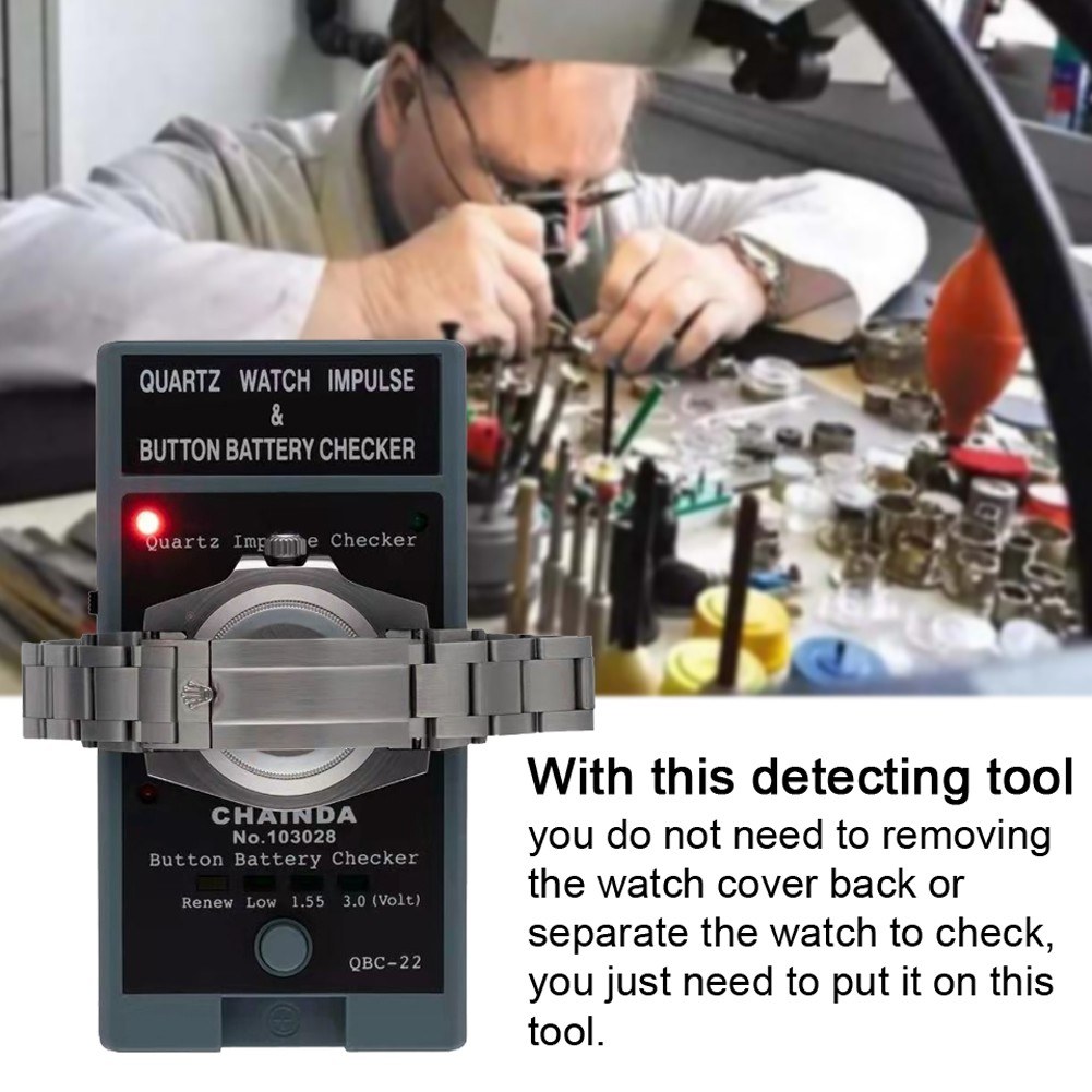 QBC-22 Portable Handheld Quartz Watch Movement Tester Dual Use Impulse ...