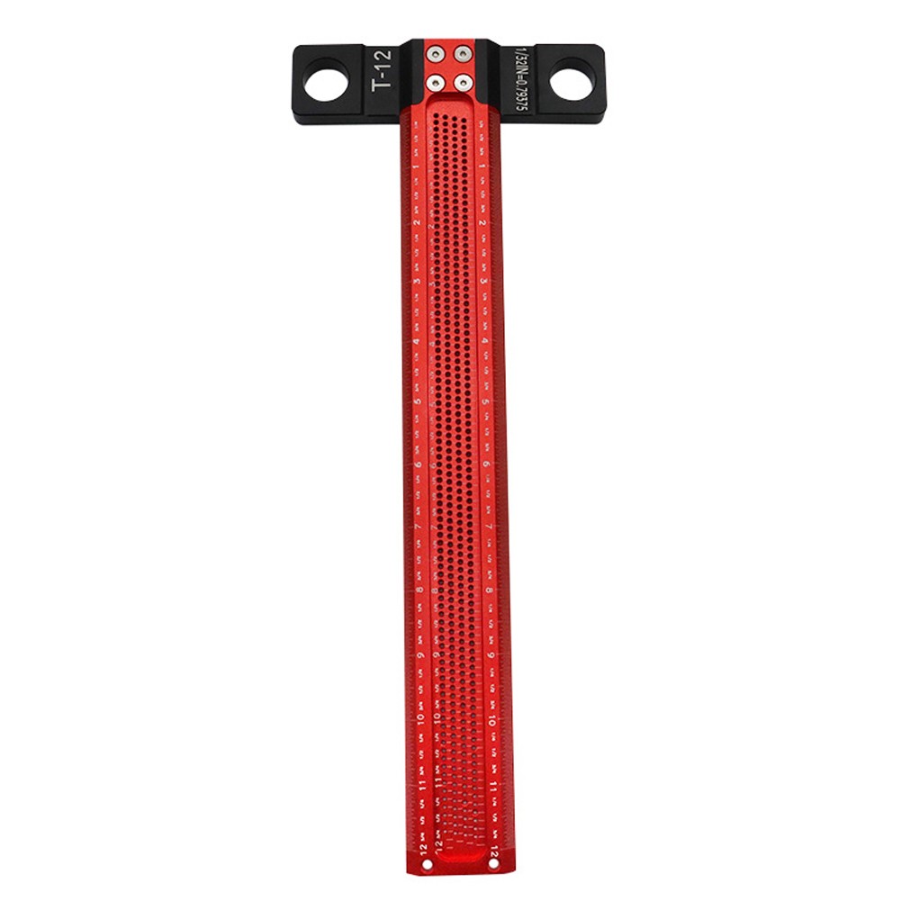 T12 Woodworking T Type Ruler Aluminium Alloy Metal Ruler Utility ...
